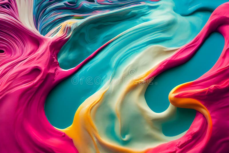 Colored Paint Splashes on Background. 3D Render Stock Illustration ...