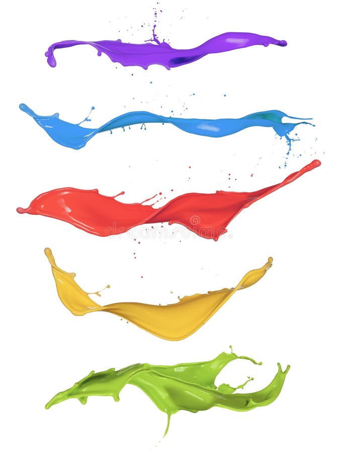 Colored splashes stock image. Image of smooth, drop, flowing - 29922951