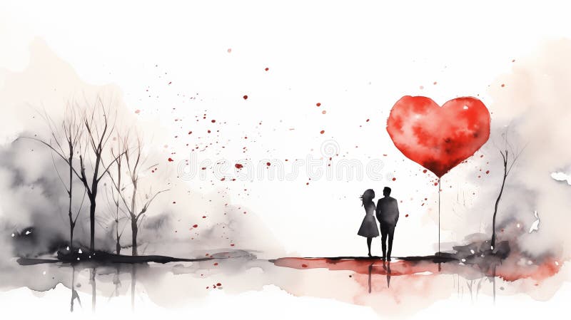 Colored Paintings of Couples Expressing Their Love Relationship..AI ... Colored Paintings of Couples Expressing Their Love Relationship..AI ...