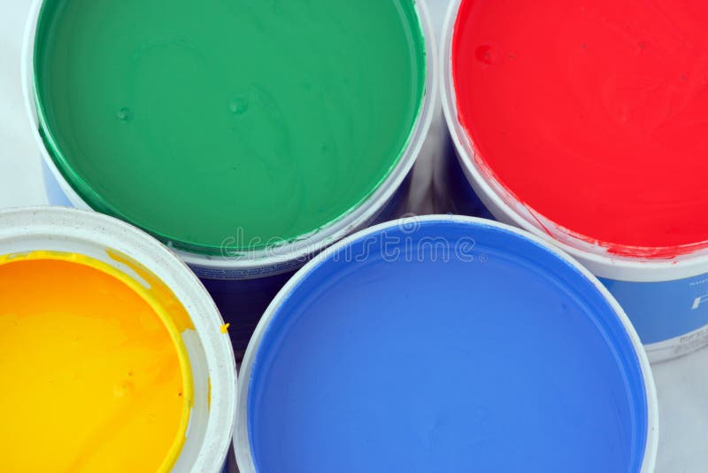 Colored paints stock photo. Image of improvement, decorating - 2643606