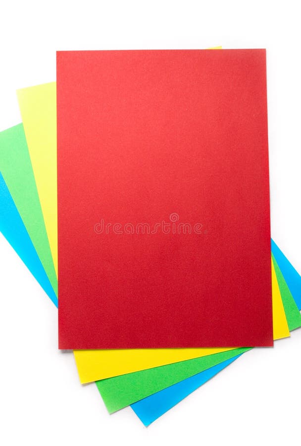 Colored paper stock image. Image of pattern, white, information - 17600881