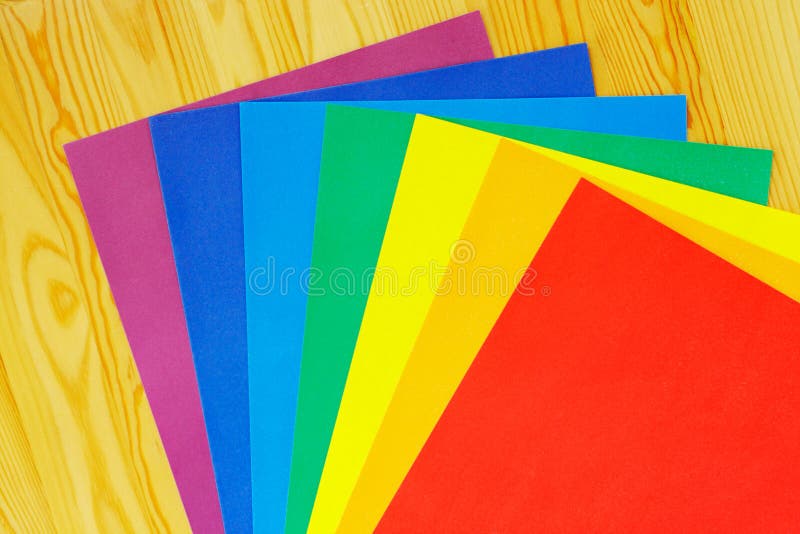 Colored paper stock image. Image of paper, sheets, orange - 24561745