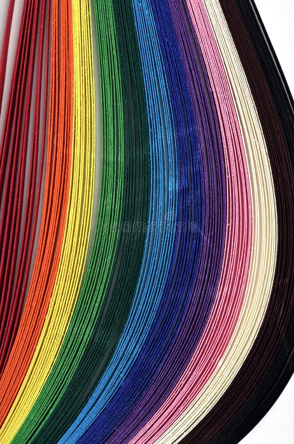 Colored paper stock photo. Image of quilling, paper, pastel - 28236804