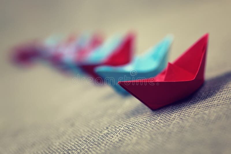 Colored paper boats stock photo. Image of freedom, glass - 79106956