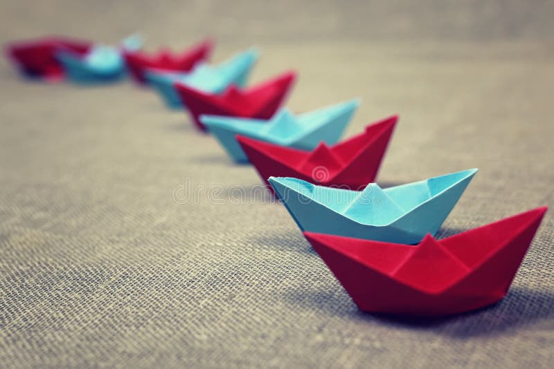 Colored paper boats stock image. Image of freedom, clean - 80355529
