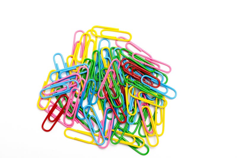Colored paper clip stock image. Image of document, closeup - 34853973