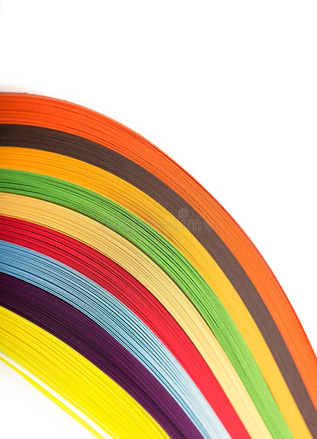 Colored Paper, Cross Section, Background Stacked in Wedges. Stock Photo ...