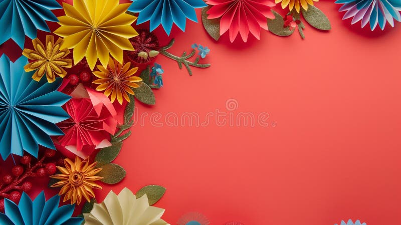 Colored Paper Flowers Wallpaper on Background, Spring Summer Background ...