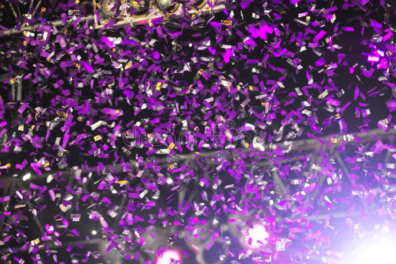 Colored Paper Flying at Party, Disco, Party Stock Photo - Image of ...