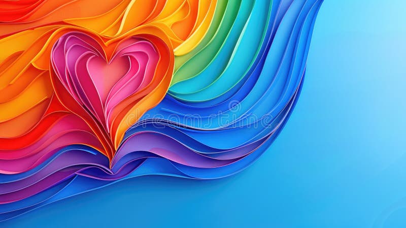 Colored Paper Heart Background Stock Photo - Image of colored, paper ...