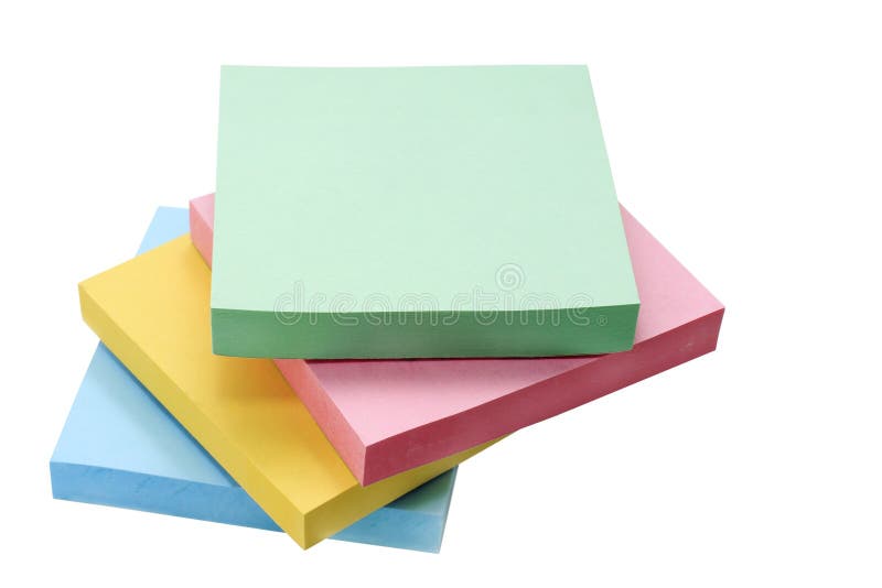 Colored paper for notes stock image. Image of personal - 15829947