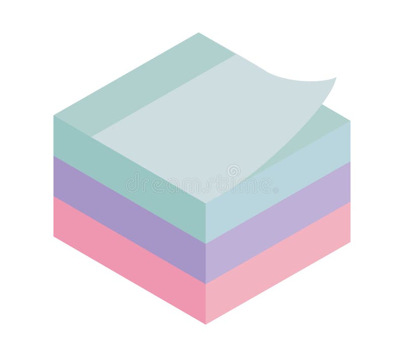 Colored paper notes stock vector. Illustration of page - 212814616