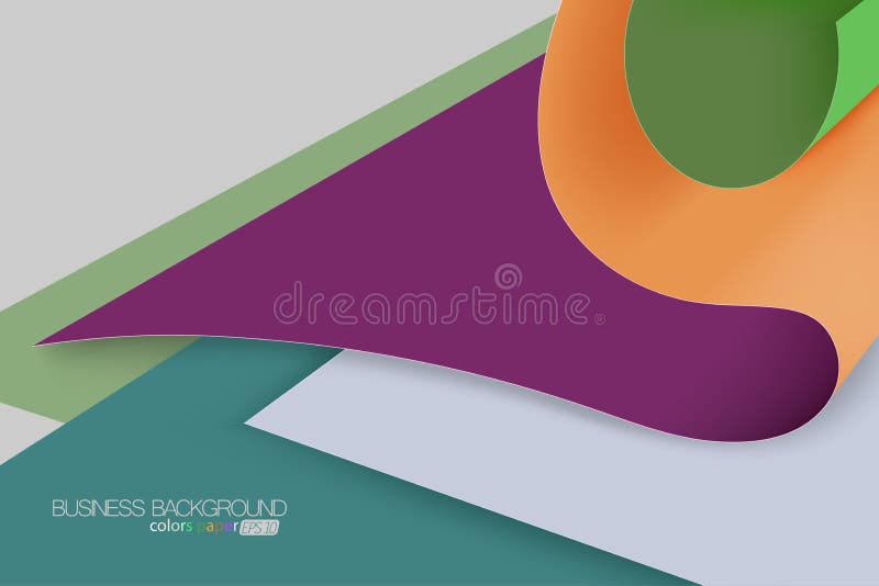 Colored Paper Overlapping Scene Vector Stock Vector - Illustration of ...