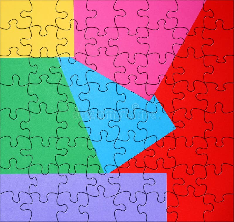 Paper Cut Out of a Puzzle. Vector Illustration Decorative Design Stock ...