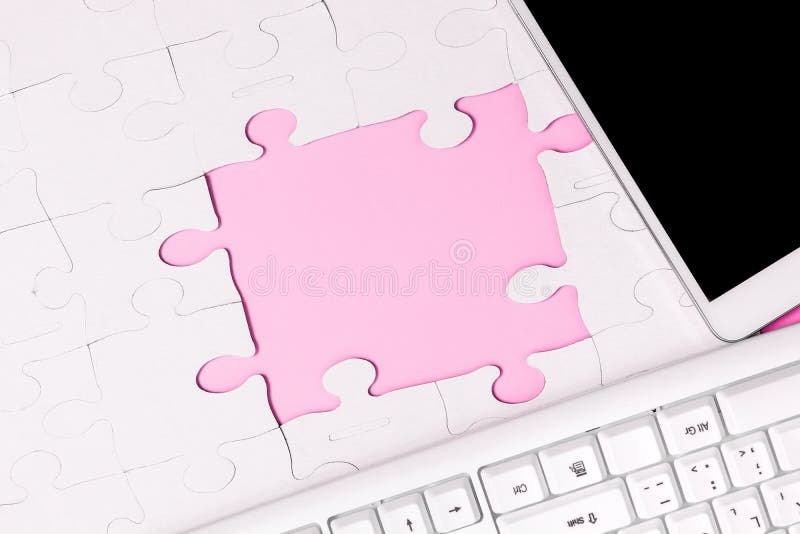 Colored Paper Puzzles Lying on Table. Important Text Written Over Paper ...