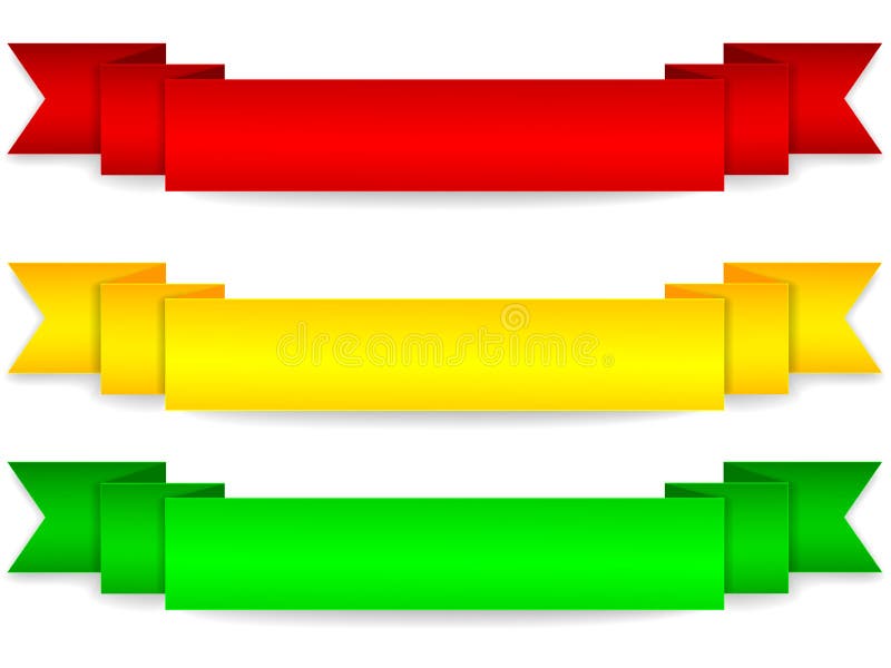 Colored paper ribbons stock illustration. Illustration of message ...