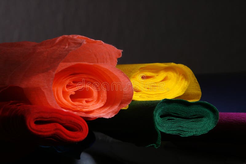 Colored paper rolls stock photo. Image of orange, rolls - 11320244