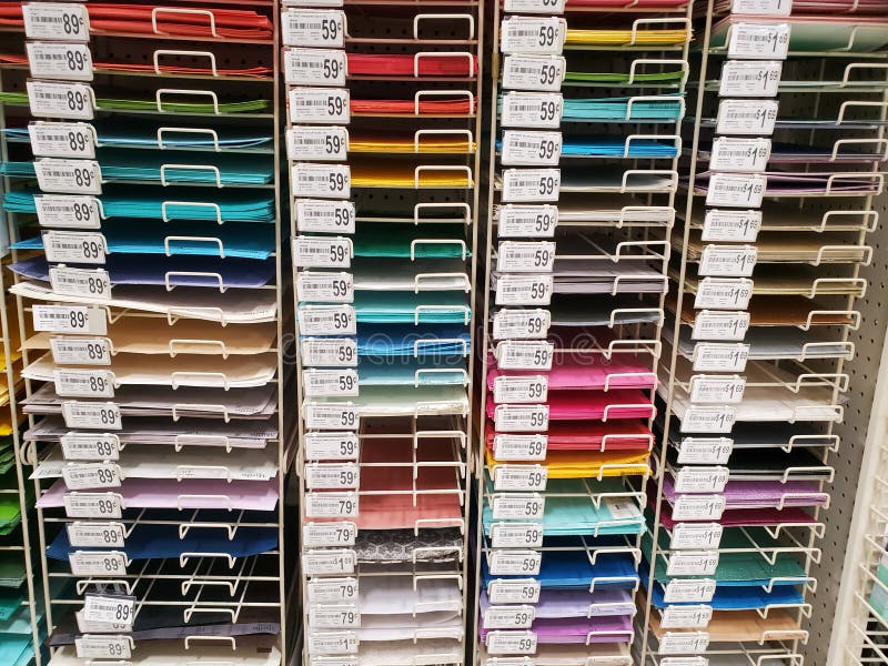 Colored Paper for Sale at Craft Store Editorial Stock Image - Image of ...