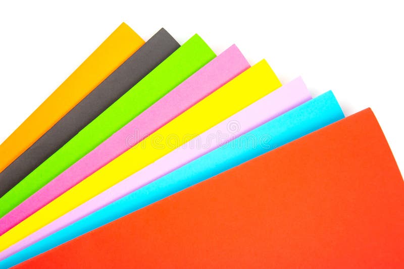 Colored Paper Set. Creativity and Creativity Stock Image - Image of ...