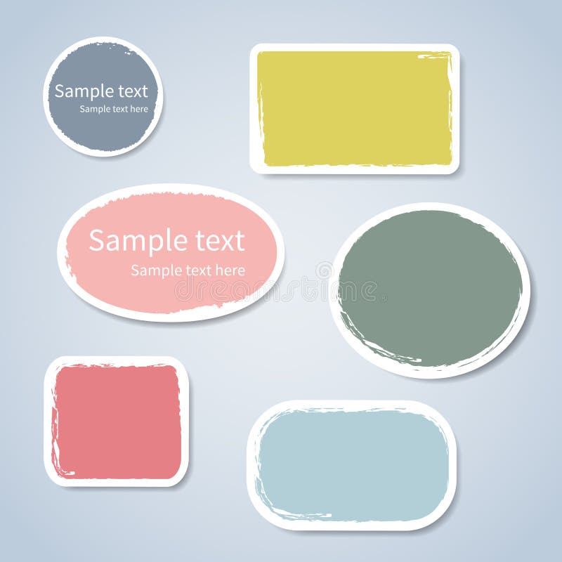Colored Paper Stickers Sticker with Space for Text Stock Vector ...