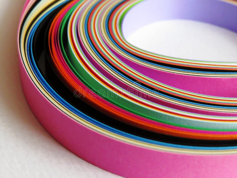 Colored Paper Strips Background Stock Photo - Image of rainbow ...