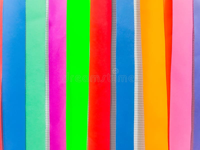 Colored Paper Strips Decorate on Board Stock Image - Image of design ...