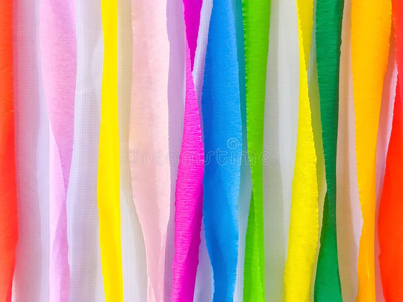Colored Paper Strips Decorate on Board Stock Photo - Image of banner ...