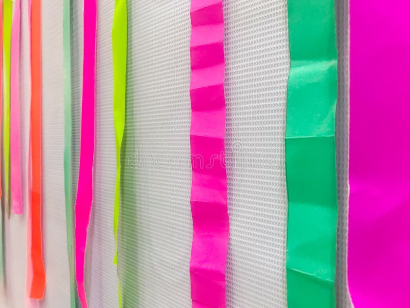 Colored Paper Strips Decorate on Board Stock Image - Image of color ...