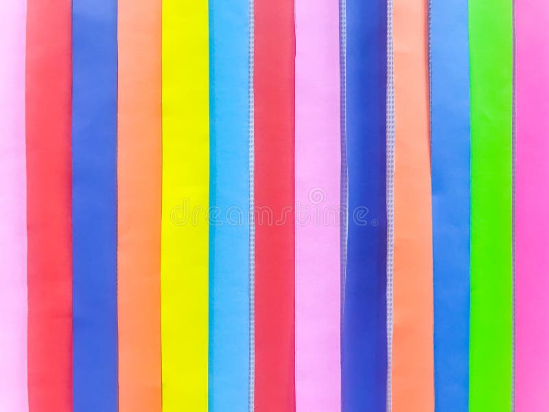 Colored Paper Strips Decorate on Board Stock Image - Image of colourful ...