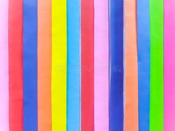 Colored Paper Strips Decorate on Board Stock Image - Image of colourful ...