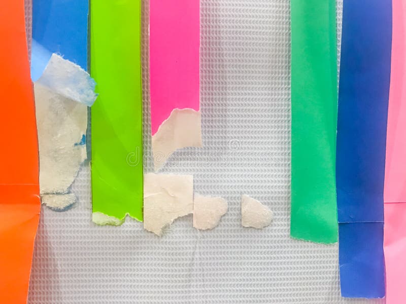 Colored Paper Strips Decorate Stock Photo - Image of colour, banner ...