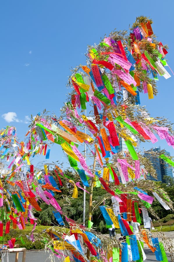 Colored paper in Tree stock image. Image of asia, tree - 22084451