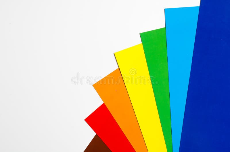 Seven Sheets of Paper Hanging Stock Image - Image of memo, frame: 34241923