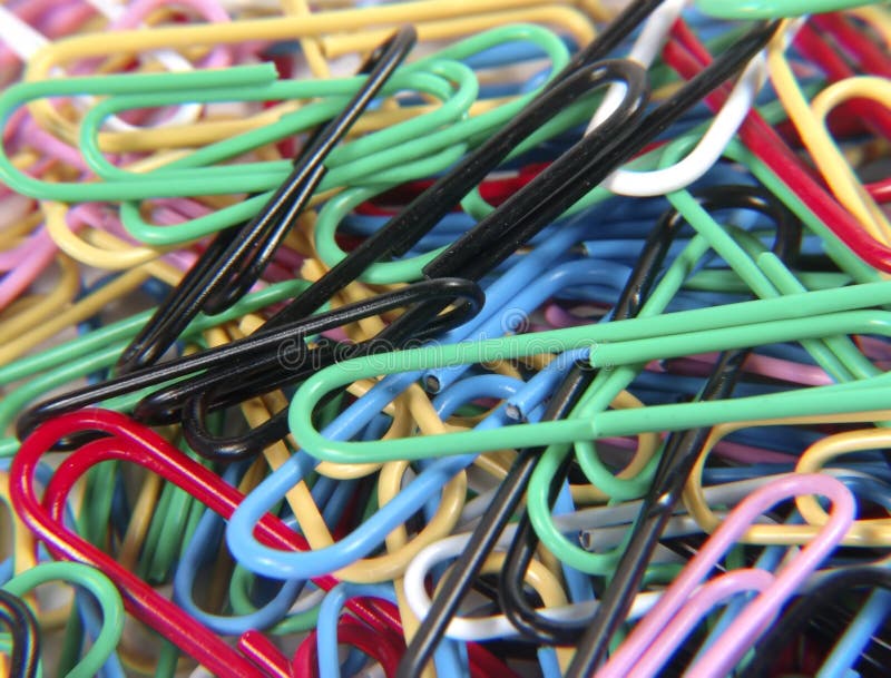 Colored Paperclips stock image. Image of fasteners, office - 8001