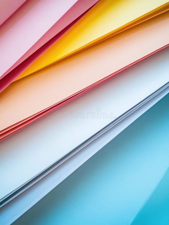 Colored Papers Close Up stock illustration. Illustration of papers ...