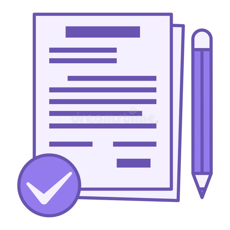 Colored Paperwork Icon. stock illustration. Illustration of clipboard ...