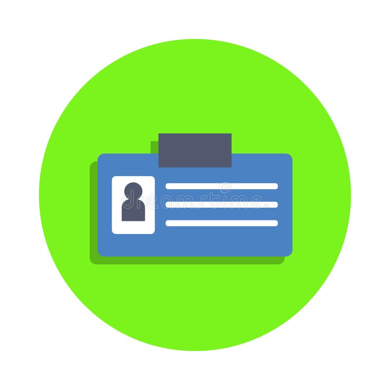Colored Pass Card in Green Badge Icon. Element of Science and ...