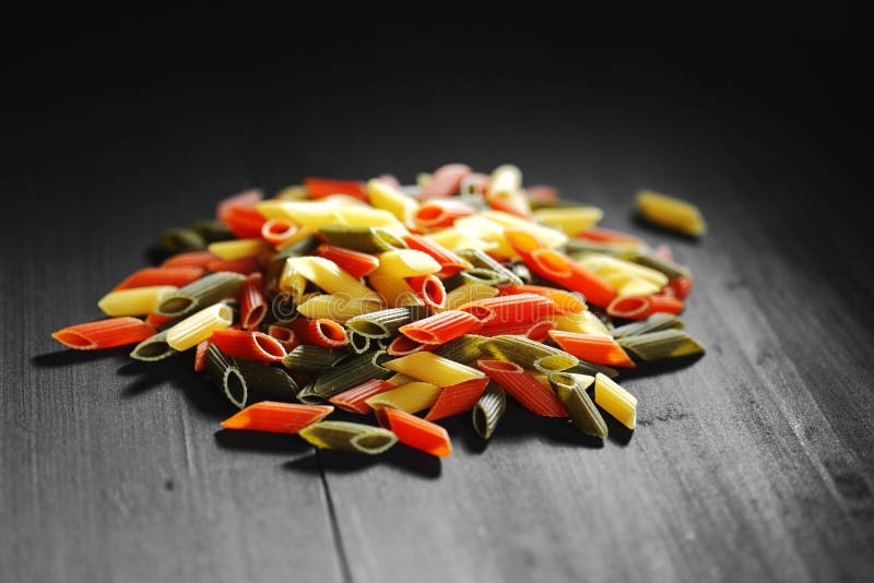 Colored pasta stock photo. Image of orange, macaroni - 30022100