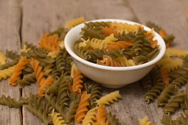 Colored pasta stock image. Image of nutrition, bowl, detail - 66834299