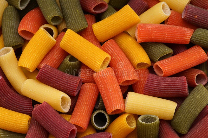 Colored pasta closeup stock image. Image of heap, orange - 32936119
