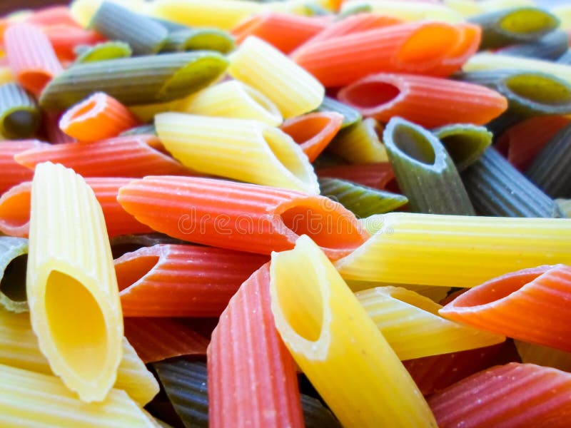 Colored Pasta for Dinner. Background Photo of Pasta Stock Photo - Image ...