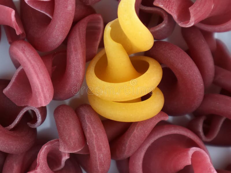Colored Pasta on a Plate. Macro Shooting. Stock Image - Image of ...