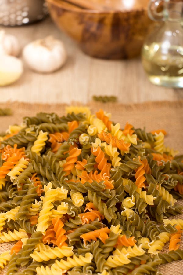 Colored pasta stock image. Image of burlap, carbohydrates - 54347297