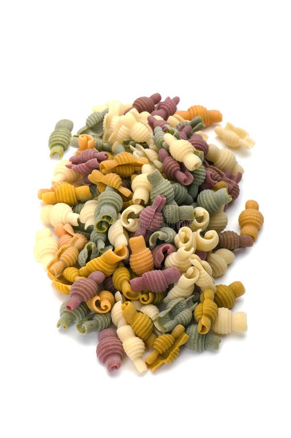 Colored pasta on white stock image. Image of tasty, macaroni - 17043105