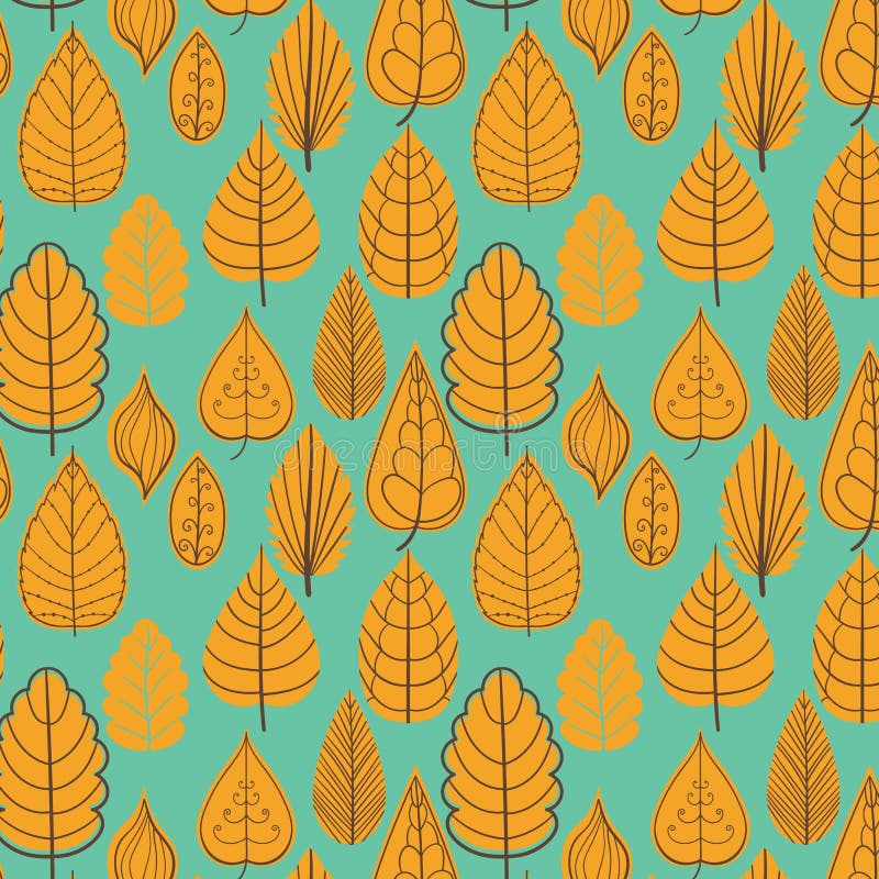 Colored Pattern on Leaves Theme. Autumn Pattern Stock Vector ...