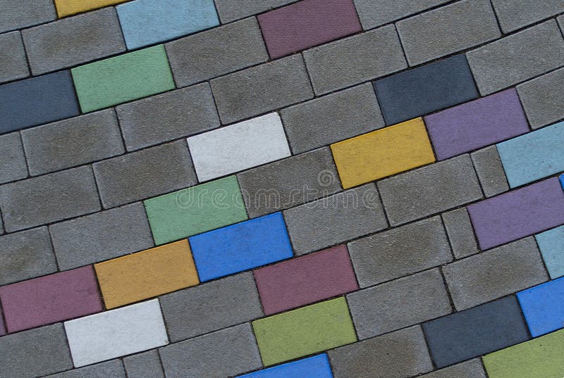Colored paving tiles stock photo. Image of color, shape - 89231080