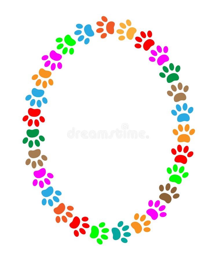 Dog Prints Frame Oval Stock Illustrations – 22 Dog Prints Frame Oval ...