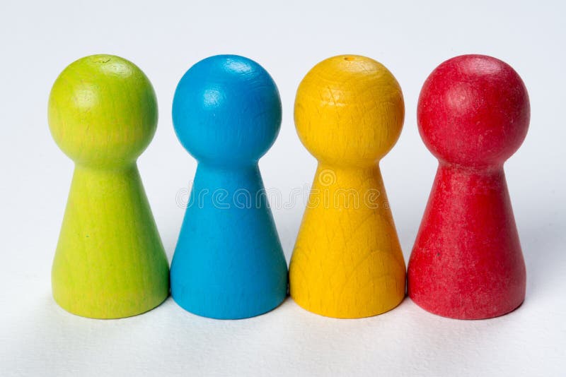 Colored pawns stock image. Image of multicolor, pawn, plastic - 6644465