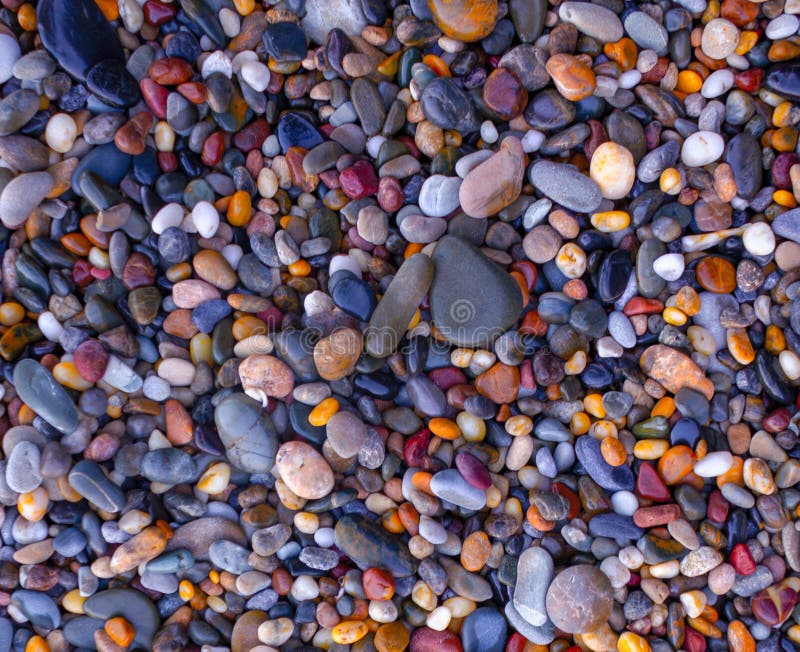 Natural Colored Pebbles on Beach Stock Image - Image of river, pebbled ...