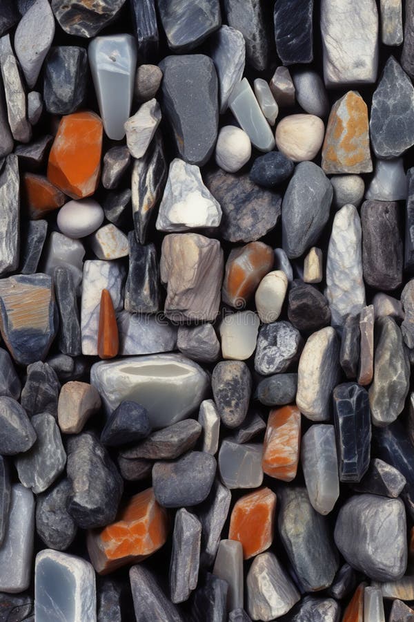Colored Pebbles As a Background Texture, Close Up Stock Illustration ...